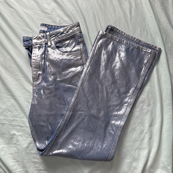 Jeans | Metallic Silver Jeans | Poshmark